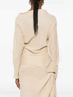 CORTANA Isolde Silk Top - Beige