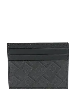 FERRAGAMO Monogram Card Case - Black