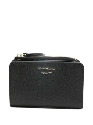 Emporio Armani Leather Bifold Wallet - Black