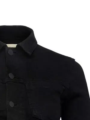 L'Agence Janelle Raw-cut Denim Jacket - Black