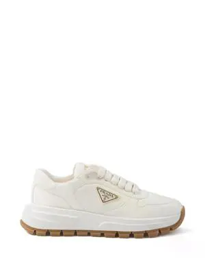 Prada Prax 01 Leather Sneakers - White