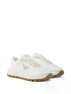 Prada Prax 01 Leather Sneakers - White