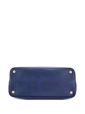 Prada Cuir Double Saffiano Leather Medium Tote Bag - Blue
