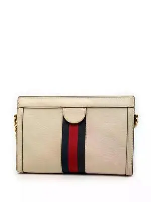 Gucci 2016-2026 Small Calfskin Ophidia Chain Crossbody Bag - White