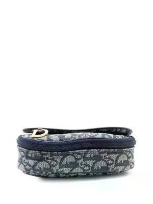 Dior Diorissimo Canvas Saddle Pouch - Blue