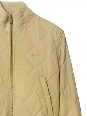 Burberry Quilted Embroidered Bomber Jacket - Neutrals