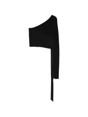 Rick Owens Asymmetric-sleeve Top - Black