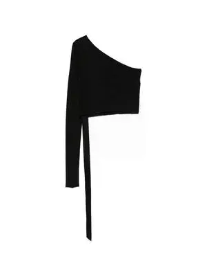 Rick Owens Asymmetric-sleeve Top - Black