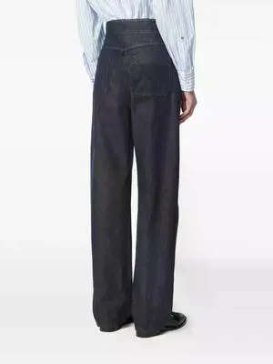 Max Mara High-waisted Cotton Trousers