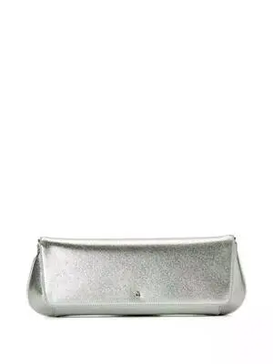 Amina Muaddi Ami Clutch - Silver