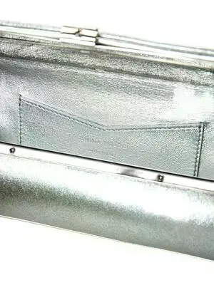 Amina Muaddi Ami Clutch - Silver