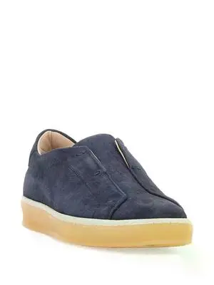 Eleventy Slip-on Suede Trainers - Blue