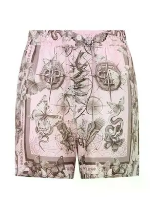 Philipp Plein Butterfly-print Shorts - Pink