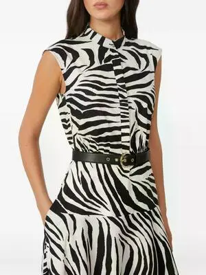 Max Mara Zebra-print Midi Dress