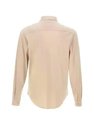 Eleventy Double-button Collar Shirt - Neutrals