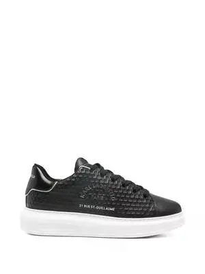 Karl Lagerfeld Kpri Microgram-pattern Sneakers - Black