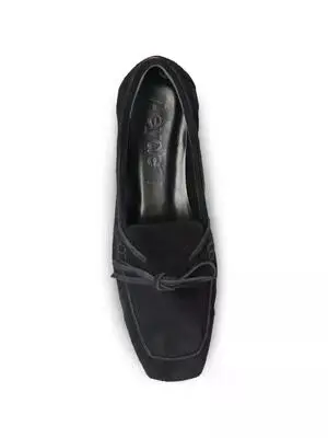 AeydĒ Bow-detail Suede Loafers - Black