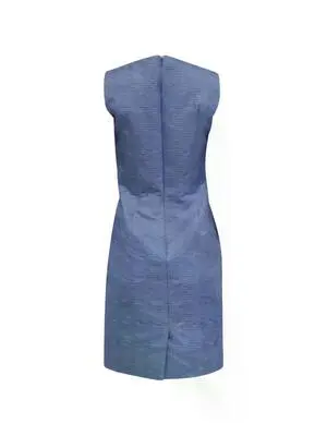 Oscar De La Renta Textured Sleeveless Midi Dress