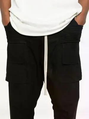 Rick Owens Drawstring Cotton Trousers - Black
