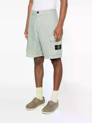 Stone Island Cargo-pocket Shorts - Green