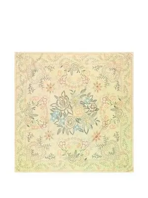 Bimba Y Lola Floral Square Scarf - Neutrals