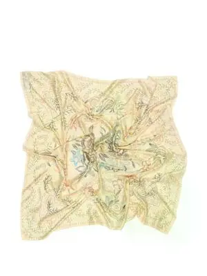 Bimba Y Lola Vanilla Floral Brushstroke Scarf