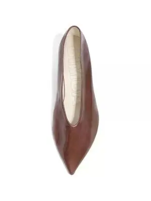Bimba Y Lola Pointed-toe Leather Pumps - Brown