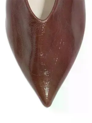 Bimba Y Lola Pointed-toe Leather Pumps - Brown