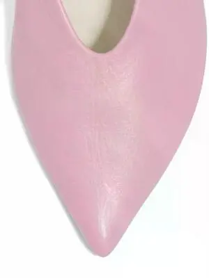 Bimba Y Lola Pointed-toe Leather Pumps - Pink