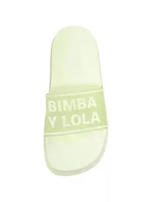 Bimba Y Lola Logo Embossed Flatform Slides