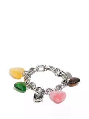 Bimba Y Lola Heart Charm Chain Bracelet - Silver