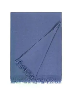 Eric Bompard Fringed Voile Scarf - Blue