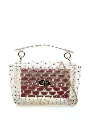 Valentino Garavani 2000-2017 Rockstud Spike Satchel - White