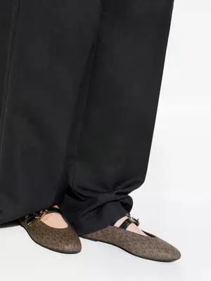 Michael Kors Buckle-strap Ballet Flats - Brown