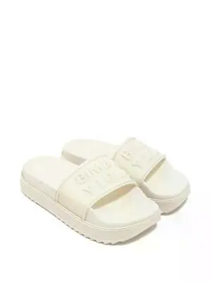 Bimba Y Lola Platform Flip Flop Slides - White