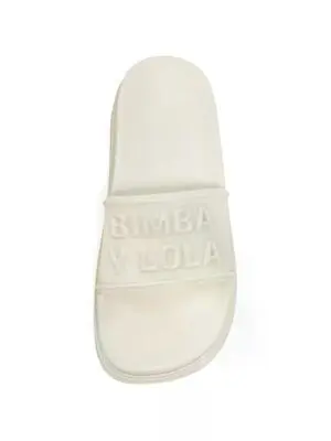 Bimba Y Lola Platform Flip Flop Slides - White