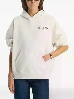 SPORTY & RICH Vendome Script Pouch Hoodie
