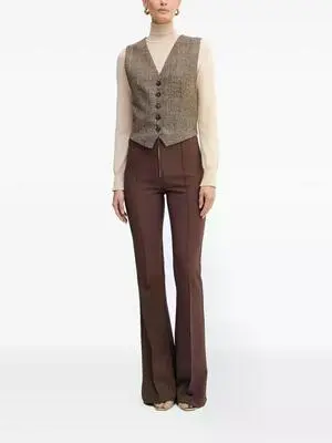 Luisa Spagnoli Checked Buttoned Waistcoat