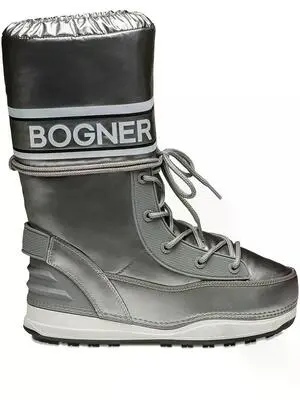 Bogner Silver Tone Boots For Women