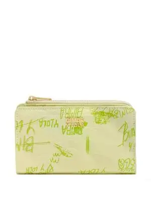 Bimba Y Lola Logo-print Zip Wallet - Neutrals