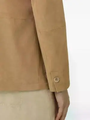 Boggi Milano Shirt-collar Leather Jacket - Neutrals
