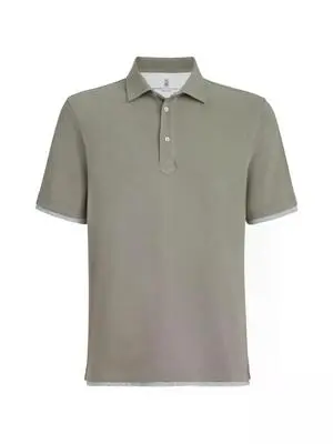 Brunello Cucinelli Faux-layered Polo Shirt - Green