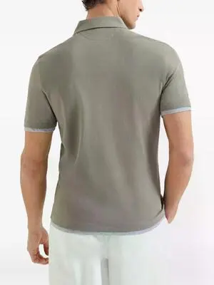 Brunello Cucinelli Faux-layered Polo Shirt - Green