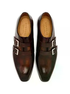 Bontoni Double-buckle Brogue Loafers