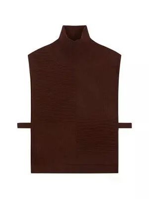 Eric Bompard Knitted Top With Side Ties - Brown