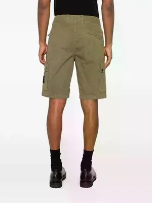 Stone Island Badge Cargo Shorts - Green