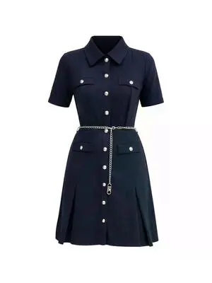 Michael Kors Chain-belt Shirt Dress - Blue