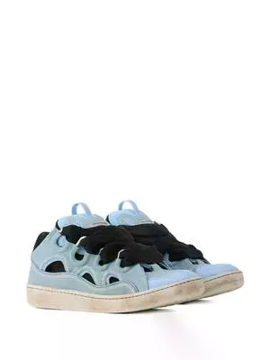 LANVIN Cut-out Lace-up Sneakers - Blue