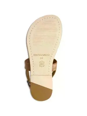 Bernardo Maverick Leather T-strap Sandals - Brown