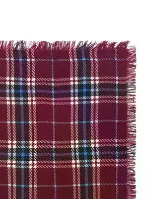 Eric Bompard Tartan Fringed Scarf